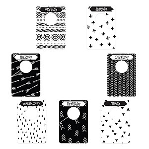 Day Of The Week Closet Dividers/Closet Organizer for Weekly Planning/Modern Clothing Divider Tags/School Morning Organization