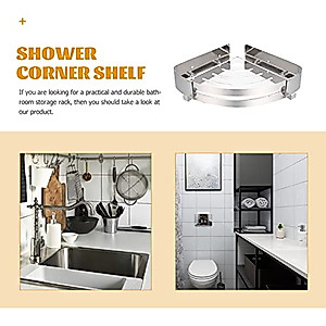 Cabilock Bathtub Shelf Corner Shower Caddy shower wall caddy floating shower shelf hanging shelf bathroom Stainless Steel Wall Bathroom Caddy