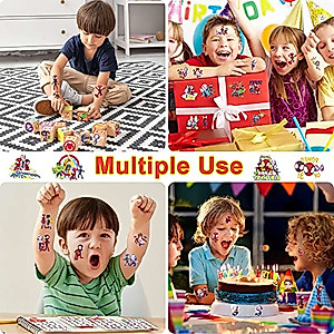 198PCS Spider Temporary Tattoos for Kids, 8 Sheets Luminous Birthday Party Supplies Favors, Anime Favors Decorations Cute Fake Stickers Teens, Water Bottles, Green