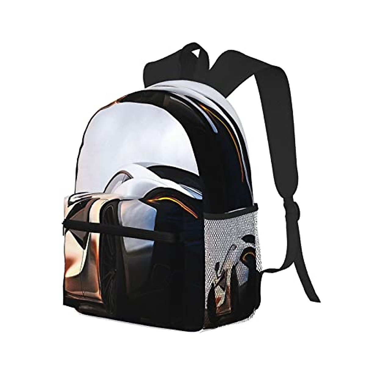 Limhibu Travel Laptop Backpack Anti Theft Backpacks Silver Sports Car Travel Backpacks Business Work Bag 15.6 Inch Computer Bag for Men Women Adults