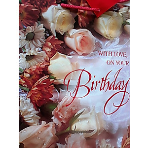 Birthday Gift Bags 4 Assorted Designs 12 Gift Bags in Pack, 10.5" x 8" Glossy Finish