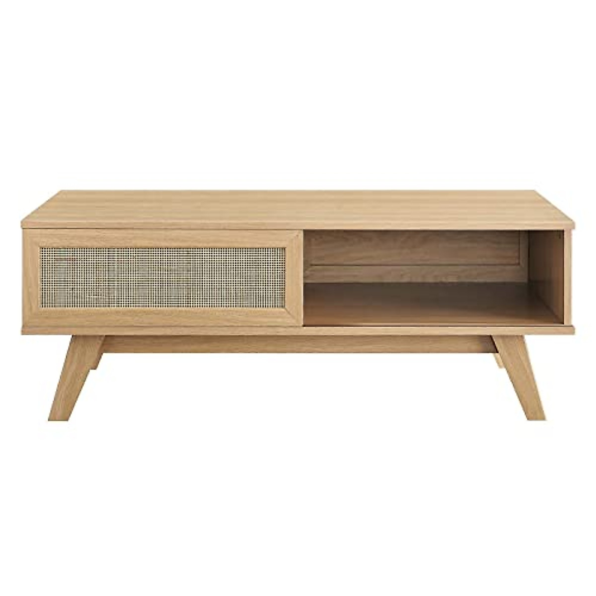Modway Soma 43" Rattan Coffee Table, Oak
