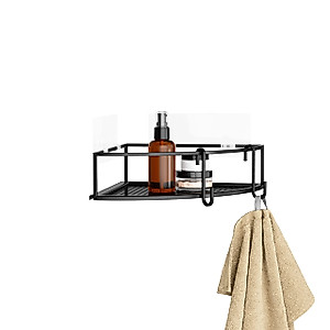 Umbra Cubiko Shower Bin Caddy Set, Corner, Black