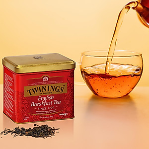 Twinings English Breakfast Loose Tea Tins, 3.53 Ounce Tins (Pack of 6), Smooth, Flavourful, Robust Black Tea Leaves, Caffeinated, Enjoy Hot or Iced
