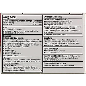 Cepacol Maximum Strength Throat Drop Lozenges, Cherry, 16 Count (Pack of 5)