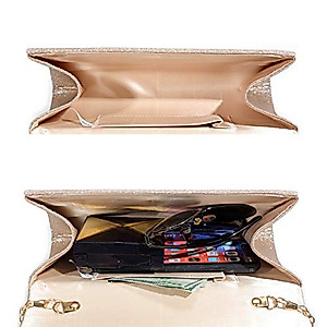 Mansherry Evening Bag Clutch Purses for Women, Ladies Sparkling Party Handbag Wedding Bag Purse Champagne