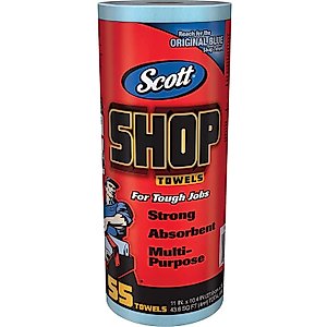 Scott 75130-4PK Shop Towels, 55 Towels - Pack of 4