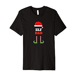 Elf Dad | Dad Stocking Stuffer Gift | Funny Ugly Christmas Premium T-Shirt