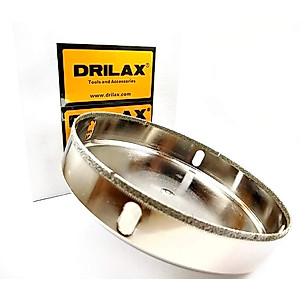 Drilax 7 inch Diamond Hole Saw Drill Bit Toilet Hole Ceramic Porcelain Tile Coated Core Bits Holesaw DIY Kitchen Bathroom Shower