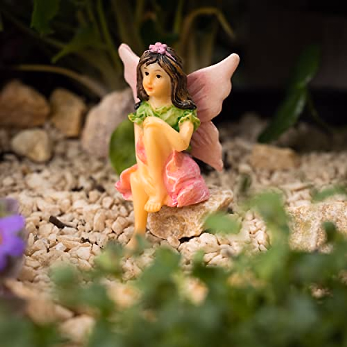 PRETMANNS Fairy Garden Fairy Figurines - Fairies for Fairy Gardens - Small Garden Fairies - Cute Fairy Garden Accessories for a Miniature Fairy Garden - Fairy Figurine Set 3 Pcs