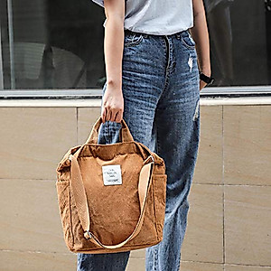 WantGor Large Tote Bag for Woman, Women's Crossbody Shoulder Handbags Big Capacity Shopping Bag (Brown)