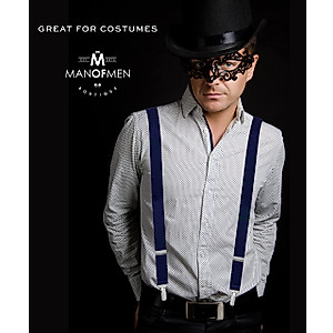 Man of Men Suspenders - Navy