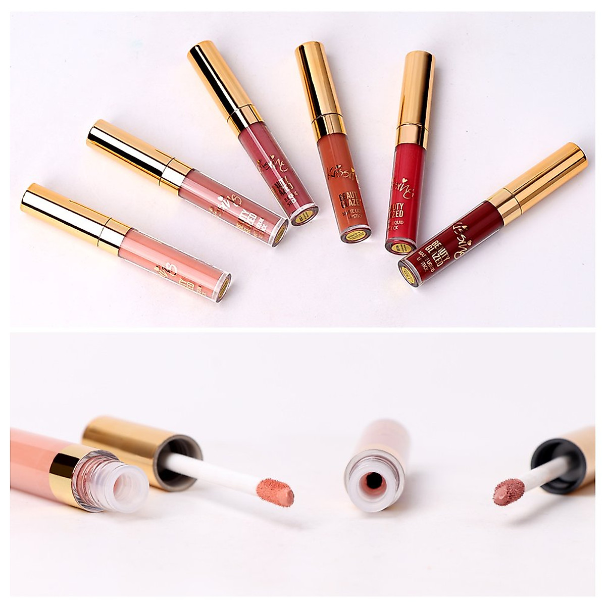 Beauty Sexy 6PCS/ Matte Lip Gloss Sexy Liquid Lipstick Waterproof Long Lasting Moisturizer Professional Lips Balm Makeup