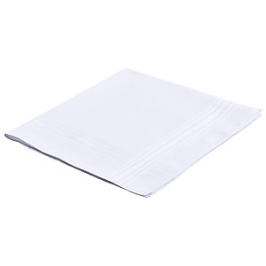 Van Heusen 6 Pack Cotton Handkerchiefs Solid White