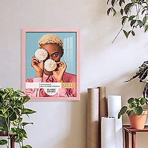 Renditions Gallery 11x14 inch Picture Frame Sunset Pink Wood Grain Frame, High-end Modern Style, Made of Solid Wood and High Definition Glass for Wall and Tabletop Photo Display