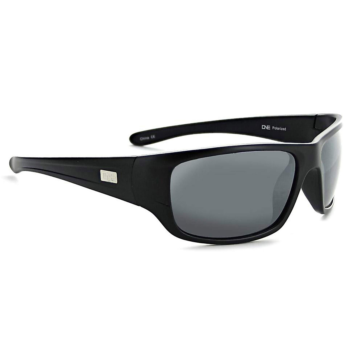 Optic Nerve Polarized Sport Contra Matte Black Frame, Smoke/Silver Lens Sunglasses