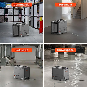 Abestorm Commercial Dehumidifiers with Pump, LGR 180 PPD Dehumidifier for Crawl Space, Basement, Large Space, Industrial Dehumidifier for Large Room or Warehouse