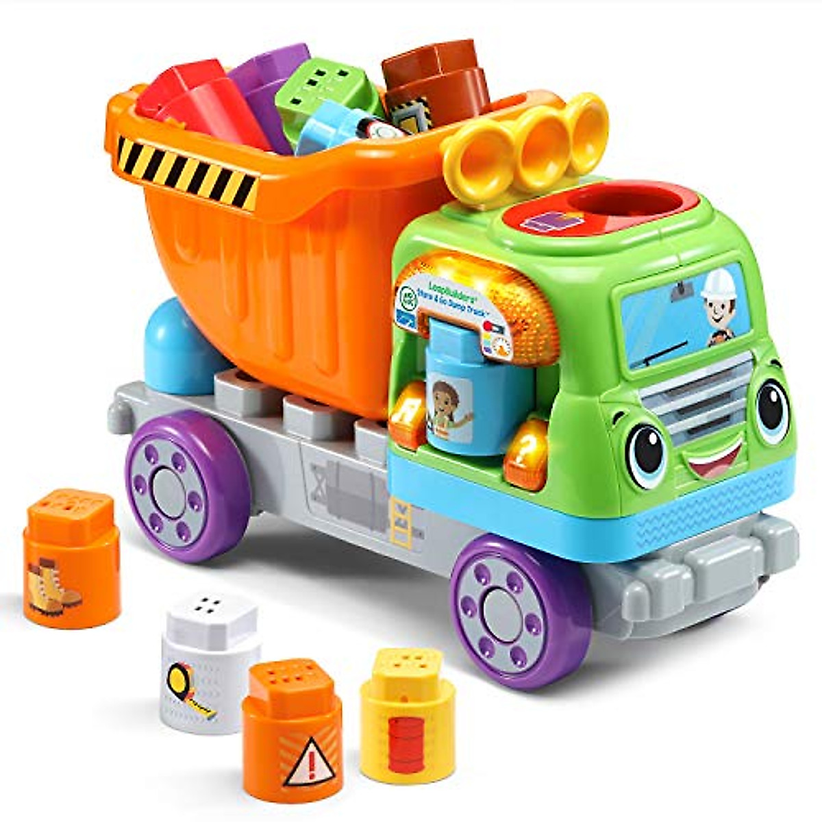 LeapFrog LeapBuilders Store and Go Dump Truck, Multicolor