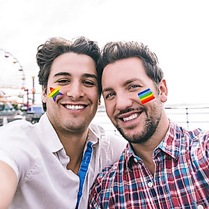 144 Sheets Rainbow Temporary Tattoos Rainbow Stickers Rainbow Body Tattoo for Party Celebration Supplies (Style Set 1)