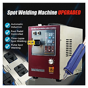 Spot Welder Welding Equipment + Mobile Welding Pen Foot Pedal Controlled Or Automatic Induction Time-Lapse Spot Welding Function