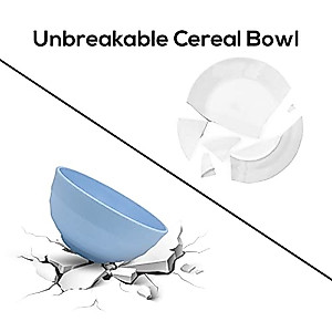 Numkey 60 oz [Set Of 6] Large Cereal Bowls, Wheat Straw Bowls, Salad bowls, Soup bowls, Unbreakable Oversized Bowl Dishwasher & Microwave Safe BPA Free Cereal Bowls for kitchen (Multicolor)
