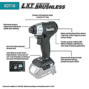 Makita CX205RB 18V LXT® Lithium-Ion Sub-Compact Brushless Cordless 2-Pc. Combo Kit (2.0Ah)
