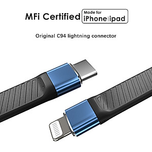 Aprilery Short USB C to Lightning Cable (0.46ft, MFi Certified), Fast Charging and Data Sync Type C to Lightning Cable for iPhone 13/13 pro/13 pro Max/12/12 mini/11/XS/XR/X/8/SE/AirPods/iPad