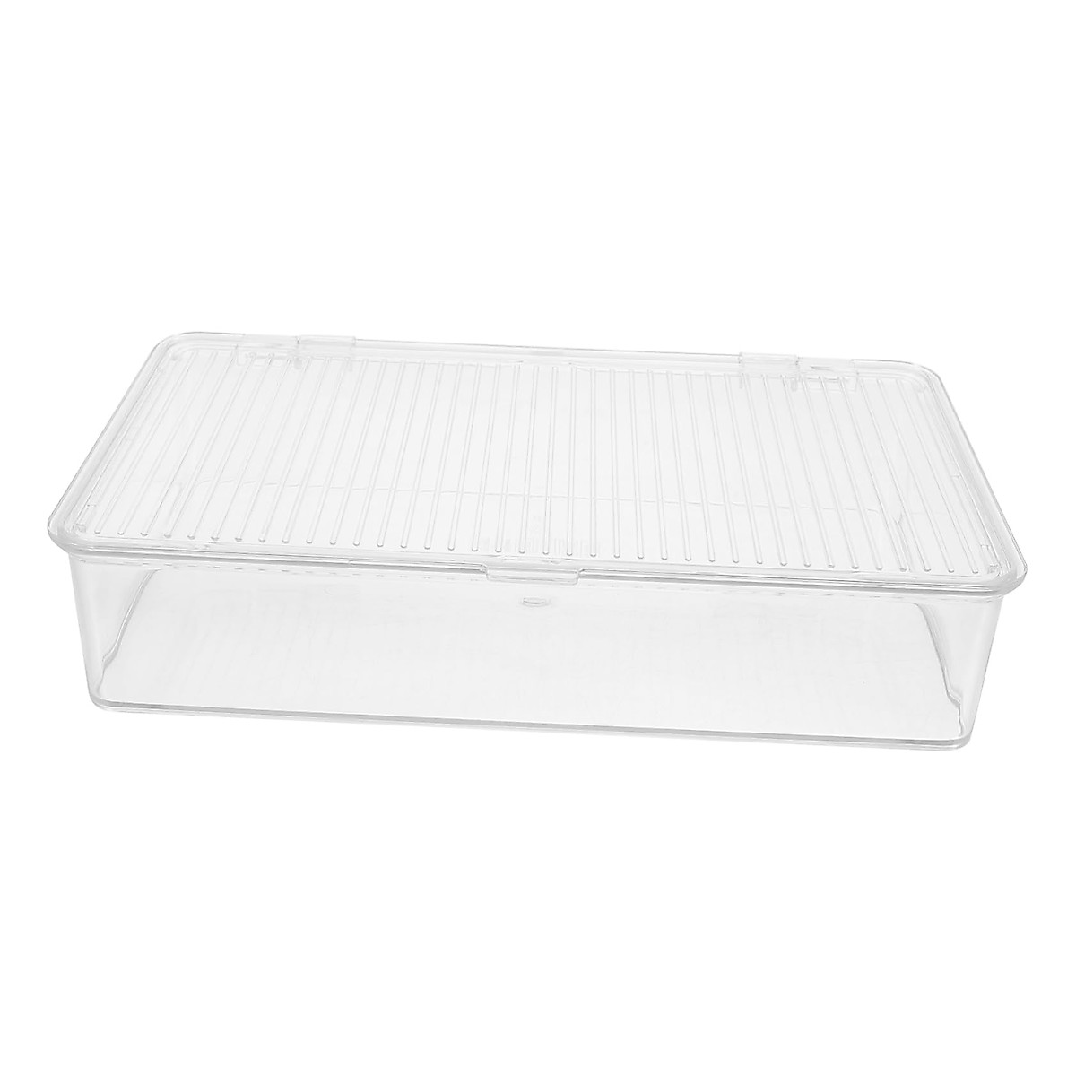 ADOCARN Transparent Cutlery Box Utensil Supplies Kitchen Drawer Tray Plastic Transparent Utensil Case Dinnerware Holder with Cover Tea Container Storage Rack The Pet Desktop