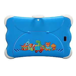 Haofy Toddler 7 Inch Tablet Blue Kids Tablet 3GB RAM 32GB ROM Animation Multifunction MTK6582 CPU Processor 3 Card Slots for Games (US Plug)