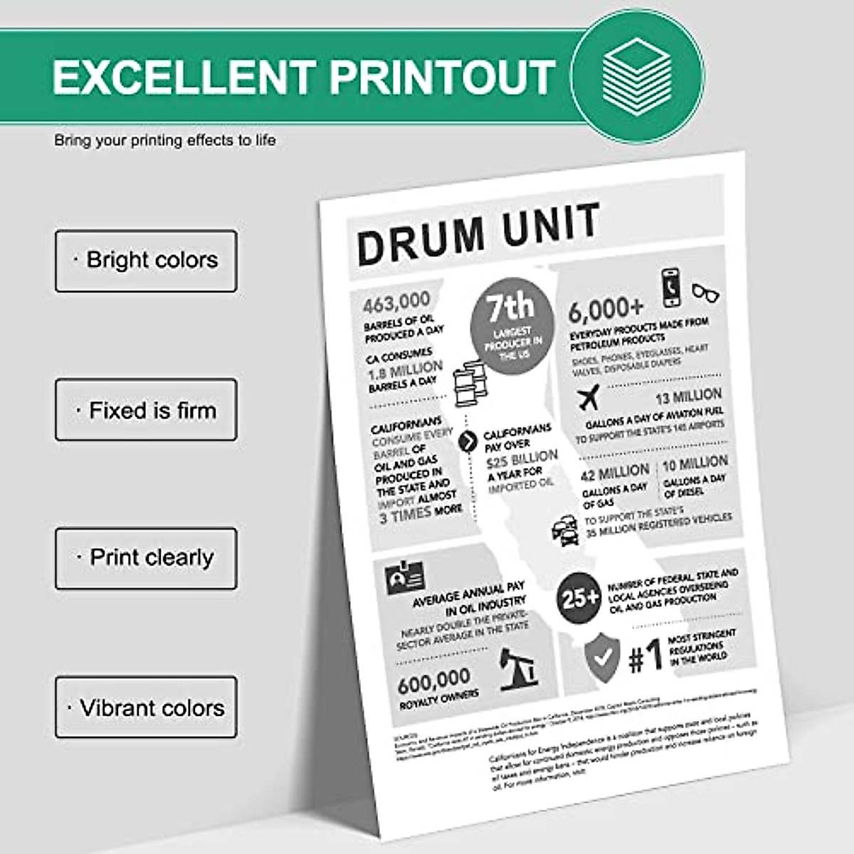 1 Pack 6510/6515 Drum Unit: DOPHEN Black Imaging Drum - 108R01420 Replacement for Xerox Phaser 6510DNM 6510DN 6510DNI 6510N WorkCentre 6515DNI 6515DNM 6515DN 6515N Printer