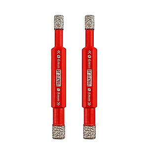 Diamond Tile Drill Bit Set,DT-DIATOOL Porcelain Hole Saw with Hex Shank Double Ended 6-8mm 2pcs for Drilling Ceramic Marble Artificial Stone Granite
