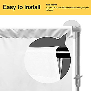 Julius Studio 10 ft. x 20 ft. Large Heavy Duty White Backdrop, Pure White Seamless Background, A+ Grade High Density > Standard, Synthetic Long Life Screen Fabric for Photo Video Studio, JSAG198