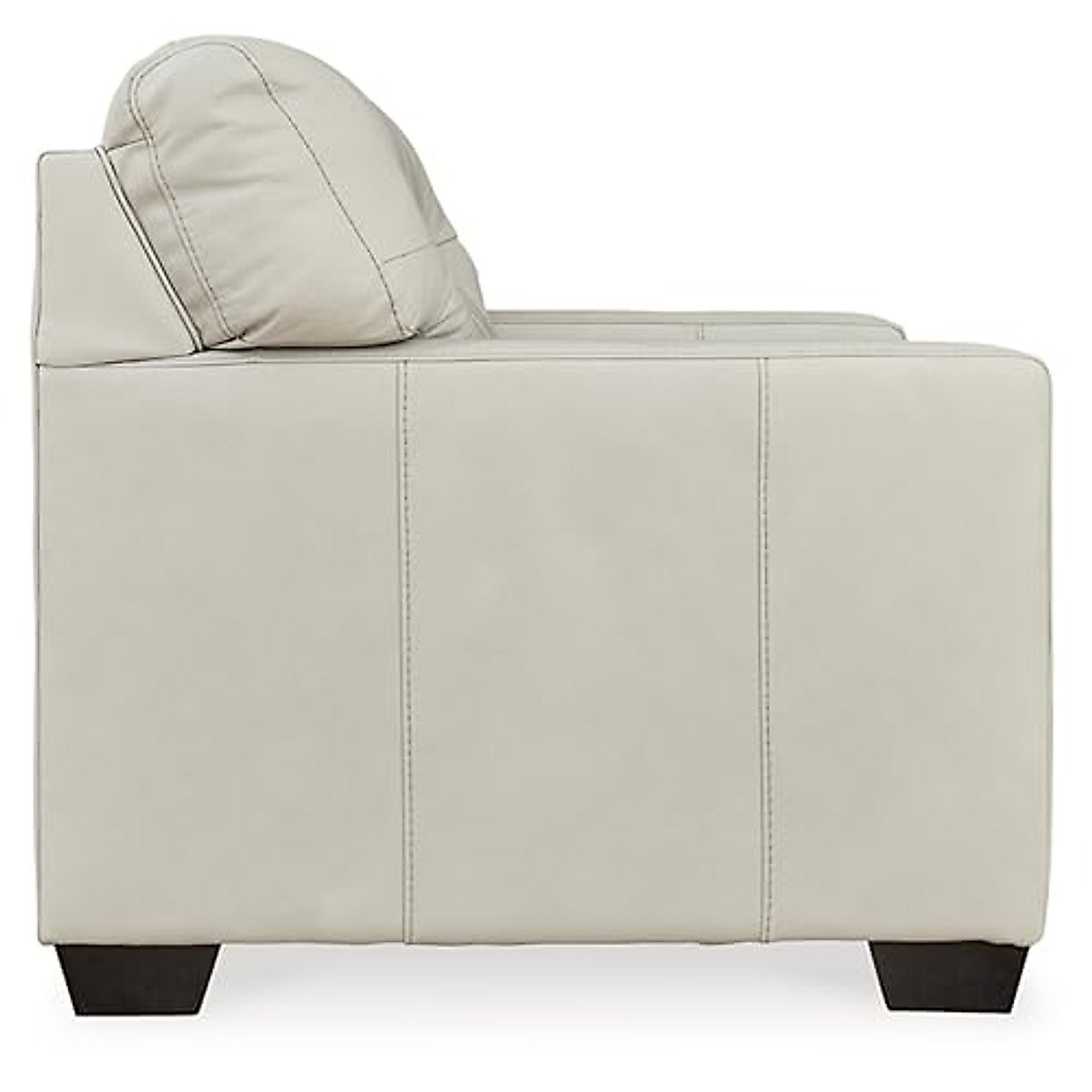 Signature Design by Ashley Belziani Modern Tufted Leather Match Loveseat, White