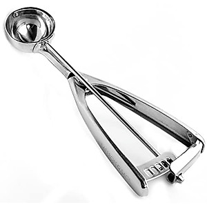 Saffron & Sage Stainless Steel Cookie Scoop - 2 Tbsp Heavy Duty Cookie Dough Scoop, Comfortable Handles with Smooth Spring Action Releases Food Easily, Multipurpose, Rust Resistant and Dishwasher Safe