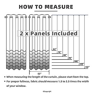 DIVA EN CAMINO DEC Outdoor Patio Curtain Waterproof Darkening Thermal Insulated Indoor Curtains for Bedroom, Porch, Living Room, Pergola, Cabana, W52 x L95, Gray, Set of 2 Panels
