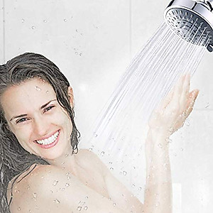 Shower Head High Pressure Rain Fixed Showerhead 5-Setting with Adjustable Metal Swivel Ball Joint - Relaxed Shower Experience Even at Low Water Flow & Pressure Aisoso