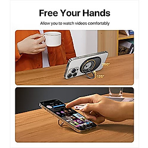 andobil Magnetic Phone Grip Carbon Fiber & Pink