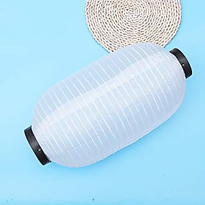 OSALADI Japanese Style Hanging Lantern White Blank Foldable Silk Sushi Lantern Waterproof Hanging Pendant for Traditional Festive Wedding Home Street Decor