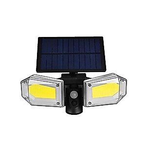 Wall Lights LED Solar Light PIR Motion Sensor Wall Lamp Outdoor Waterproof Solar (Emitting Color : Integrated-78 LED) (Integrated)