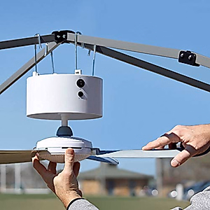 Canopy Breeze Canopy Fan Portable, Rechargeable Ceiling Fan for Canopies, Gazebos, Pergolas + more! 6-Hour Run Time, 31” Diameter Blades, Easy Install w/out Tools, Remote Control, Travel Case included