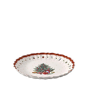 Toy’s Delight Serving Platter by Villeroy & Boch - Perfect for Christmas Cookies and Holiday Treats -Premium Porcelain - Dishwasher Safe - 17.5 Inches