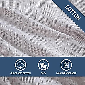 Tommy Bahama - King Comforter Set, Cotton Bedding with Matching Shams, Medium Weight Home Decor for All Seasons (Waffle Grey, King)