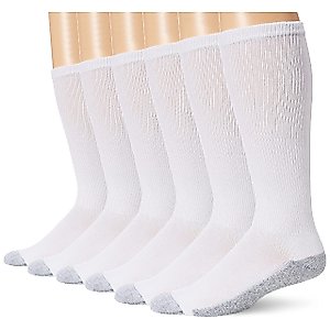 Hanes Men's Over-the-Calf Tube Socks,White,1 Pack (12 Pairs) Sock:10-13 / Shoe:6-12