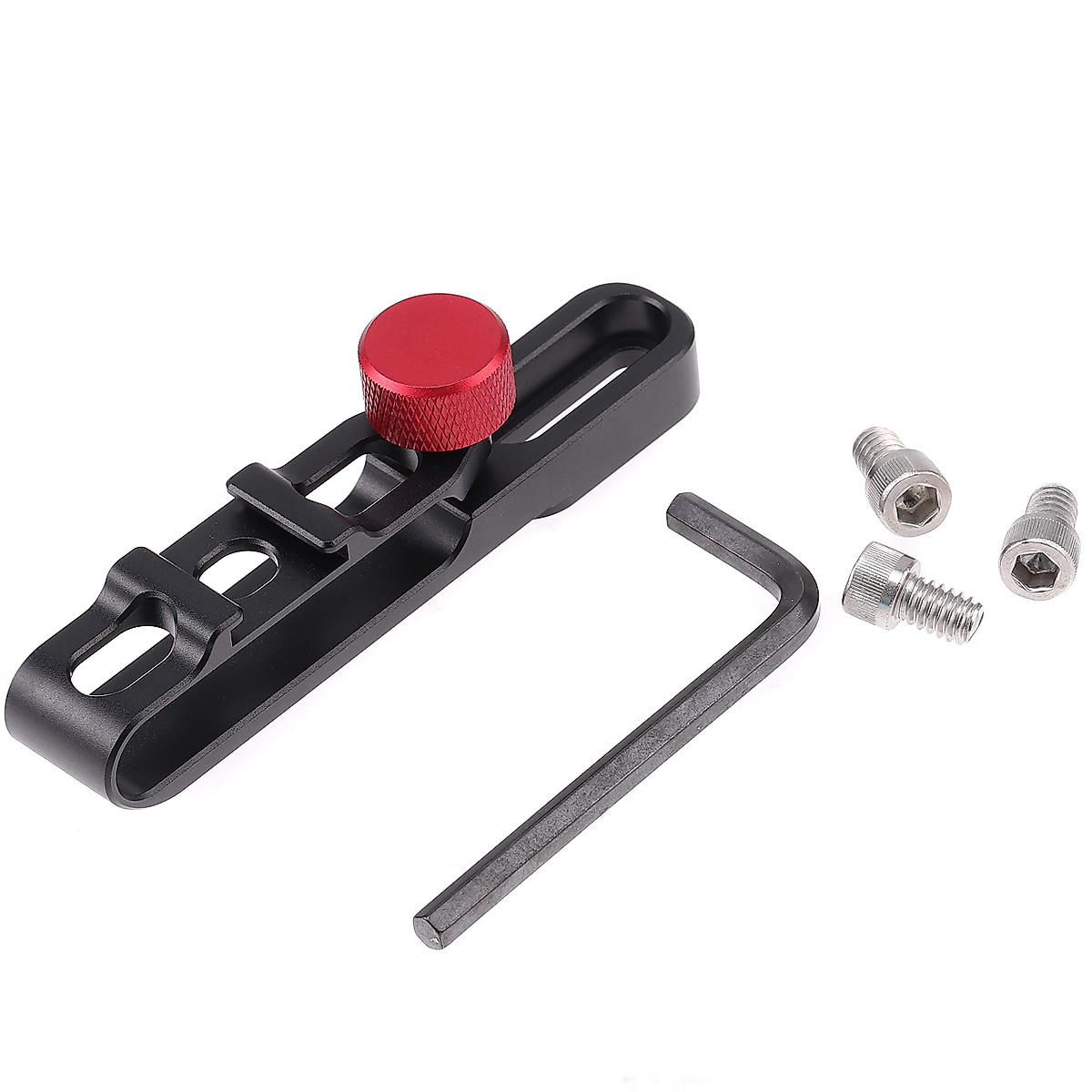 FOTGA Solid State Drive SSD Holder Bracket with 1/4"-20 Screws Lock,Cold Shoe Mount for Samsung T5 SSD BMPCC 4K 6K Pro Zcam Camera