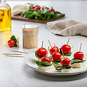 [1500 Count] Bamboo Wooden Toothpicks Wood Round Single-Point Tooth Picks