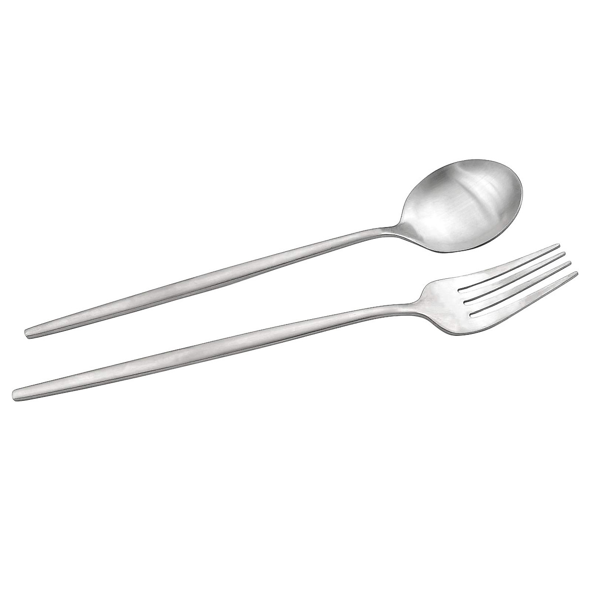 PILER 30-Piece Dinner Knife Fork Spoon Salad Fork Teaspoon Set, Stainless Steel Flatware, For 6 Bright Silver