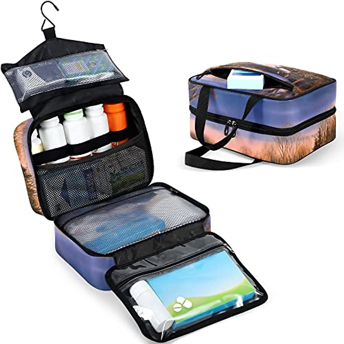 Naanle Medicine Storage Bag Autumn Deer Empty Large Family First Aid Box Pill Bottle Organizer for Home Office Car Outdoor Travel Camping Emergency Medical Supplies