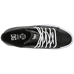 DC Women's Manual HI WNT Skate Shoe, Black/White, 8.5