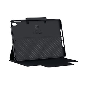[U] by UAG iPad 10.2 Case Black 9th Generation 2021, 8th Gen 2020, DOT Lightweight Slim Shockproof Antimicrobial Smart Folio Protective Cover with Auto/Sleep Wake & Pencil Holder
