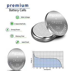 2032 3V Battery, CR2032 Lithium 3v Coin Cell Battery 2032 Watch Battery ,100 Counts